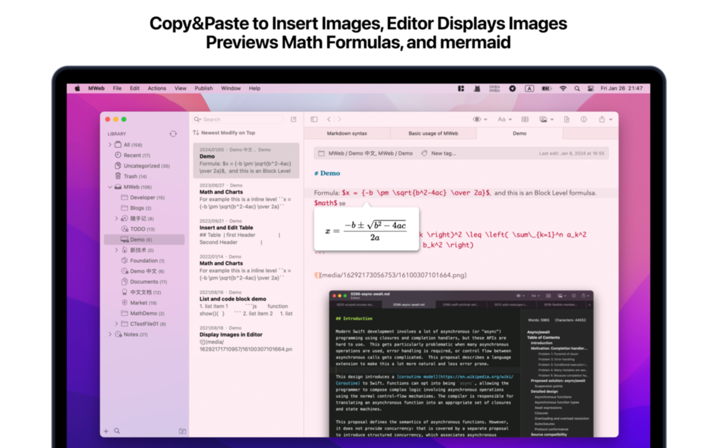 MWeb - Pro Markdown writing, note taking and static blog generator App - MWeb